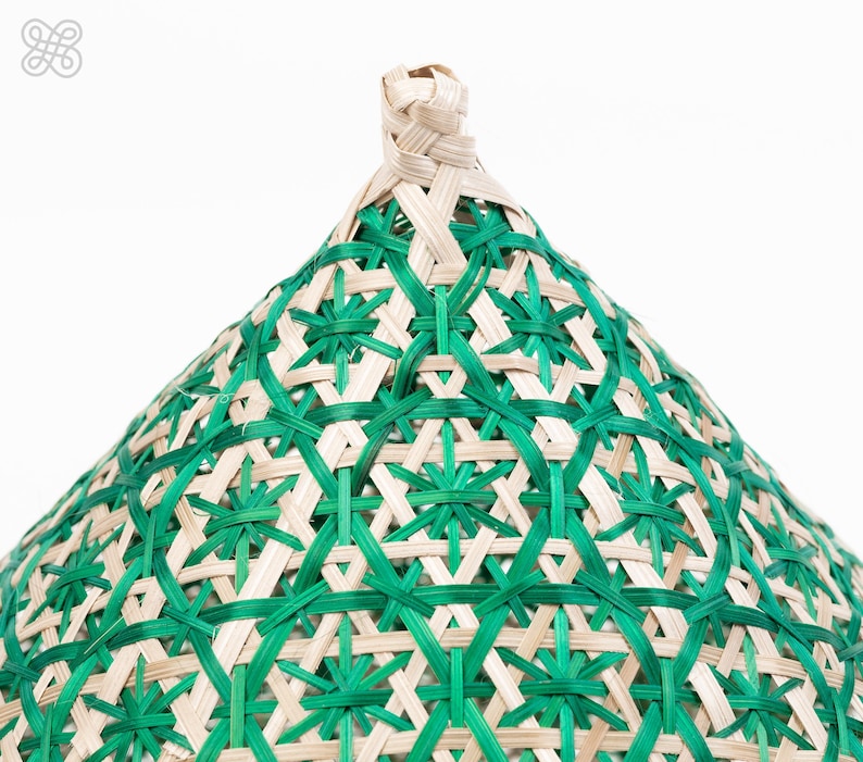 Handmade Bamboo Lampshade, Thai Pikon Flower Pattern, Bohemian Decor - Etsy