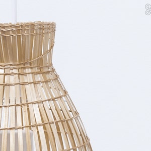 Bamboo Small Fish Trap Pendant, Wooden Ceiling Light, Fishing Net ...