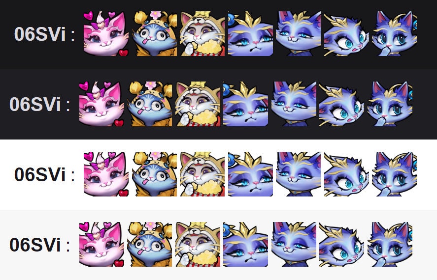 Yuumi Emotes League of Legends Discord Twitch TV Youtube Yuubee ...