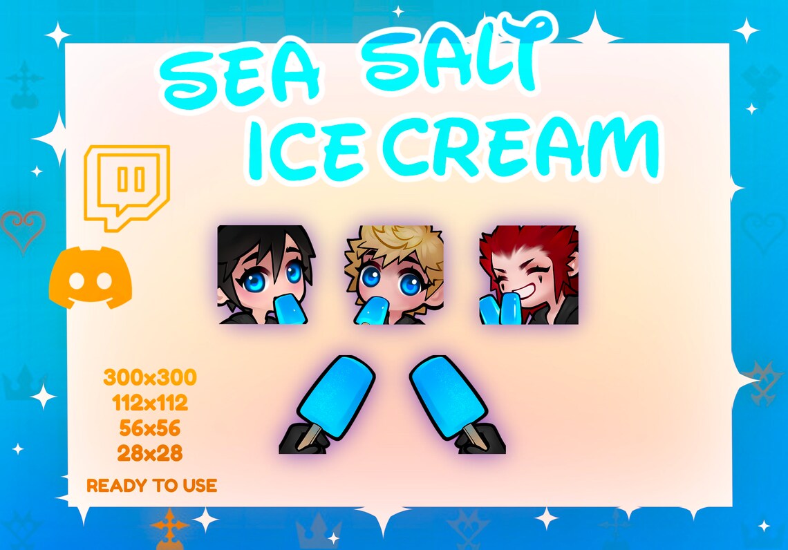 Sea Salt Trio Emotes Kingdom Hearts Roxas Xion Axel Lea Sea Salt Ice ...