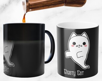 Heat Changing Cat Mug - Etsy