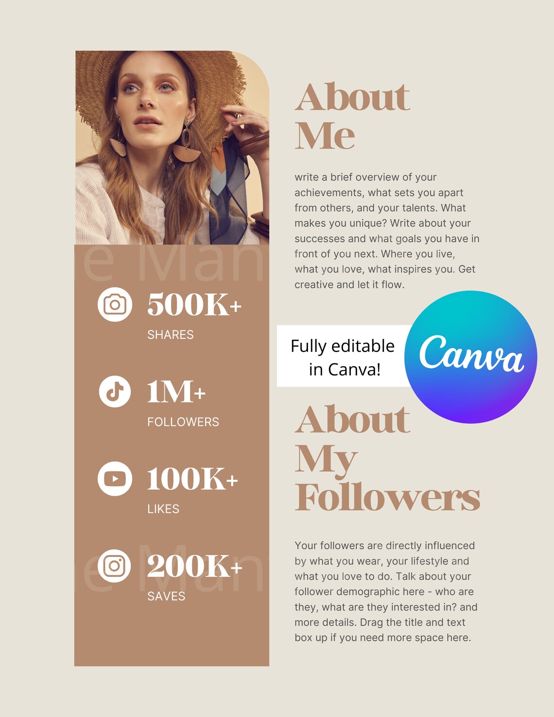 Influencer Media Kit and Rate Card Content Creator Rate Sheet UGC Rate ...