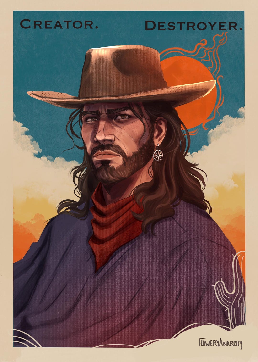 Bg3 Cowboy Gale Fanart Print - Etsy