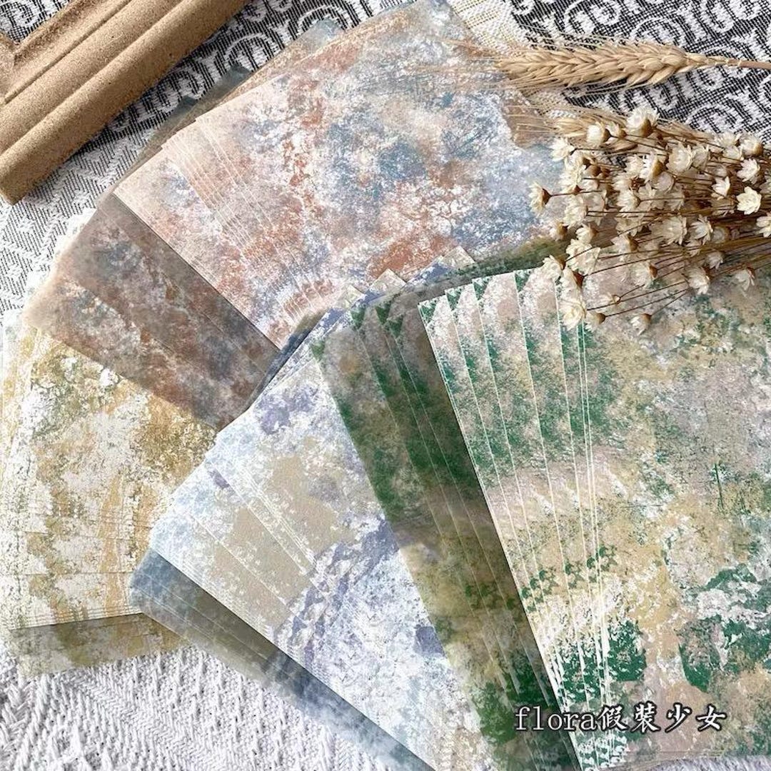 30 Pcs, Retro Vellum and Texture Paper Bundle, Journal Supplies, Junk ...