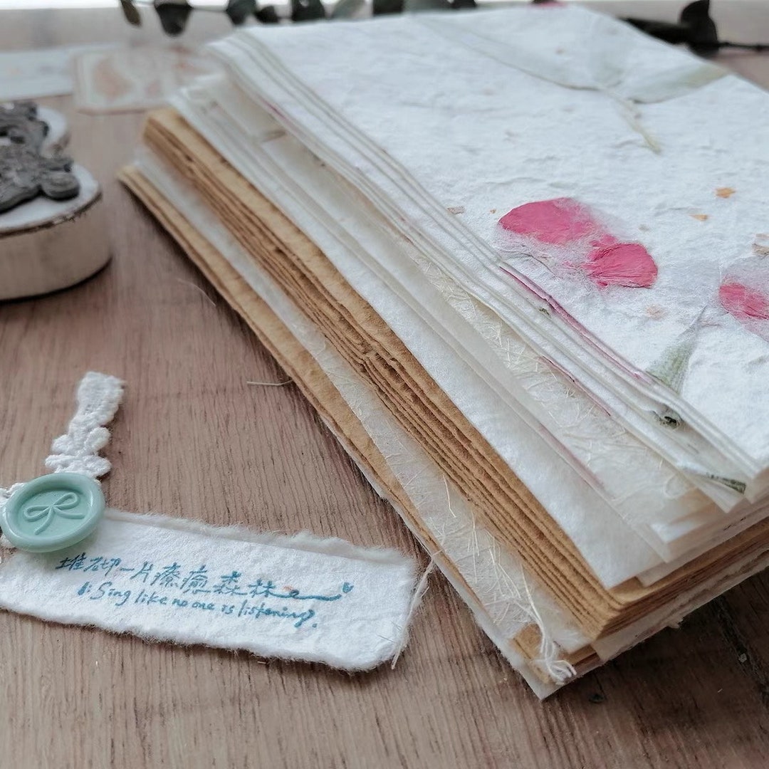 10 Sheet, Dongba Petal Paper, Texture Paper Assorted Set, A5, Scrapbook ...