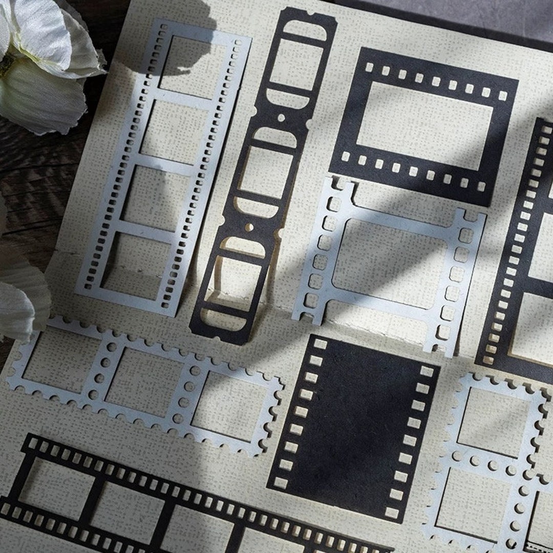 20 Pcs, Die-cut Film Frame, Vintage Paper Ephemera, Scrapbook, Collage ...
