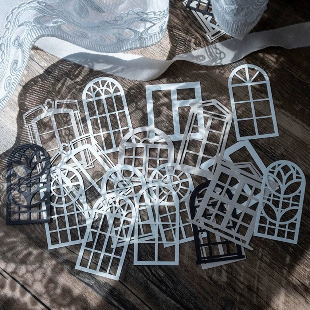 20 Pcs, Die-cut Window, Vintage Paper Ephemera, Scrapbook, Collage ...