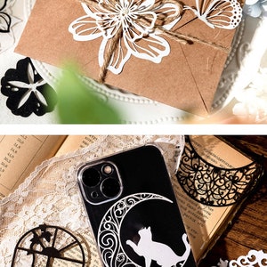 20pcs, Black White Die-cut Window, Journal Supplies, Background ...