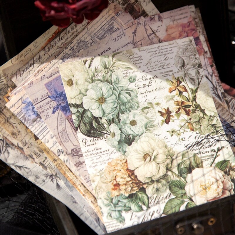 Vintage Floral Paper - Etsy
