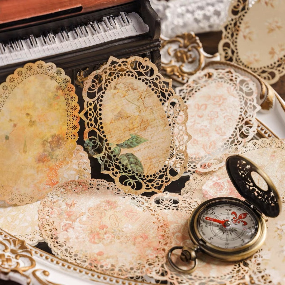 10pcs, Floral Lace Die-cut, Journal Supplies, Background Embellishment ...