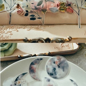 60pcs Vintage Vellum Stickers, Flower Moon Quote, Journal Supplies ...