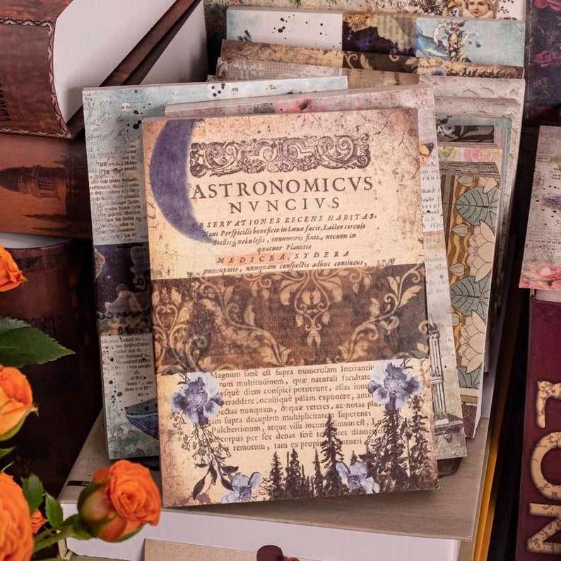 50 Pcs Vintage Paper Ephemera Background Embellishment - Etsy