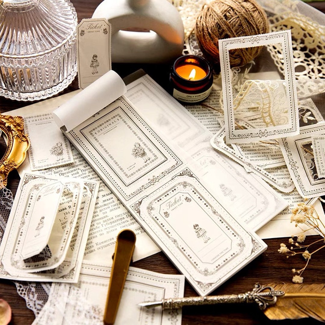 30pcs, Vintage Die-cut Label Paper Frame, Retro Ephemera, Memo ...