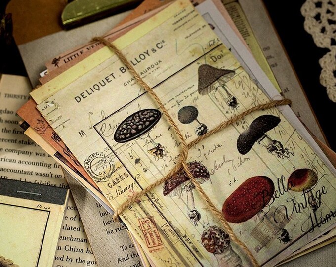 60 Pcs, Vintage Paper Ephemera, Background Embellishment, Scrapbook ...