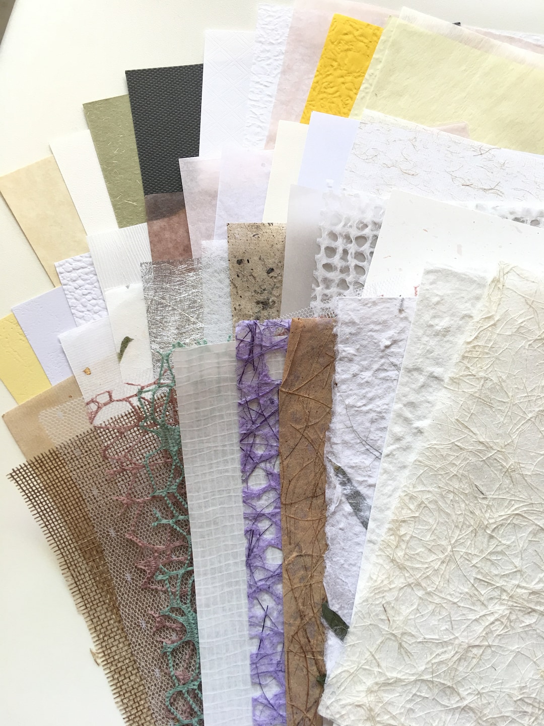 40 Sheet, Texture Paper and Mesh Bundle Set, Scrapbook, Collage ...