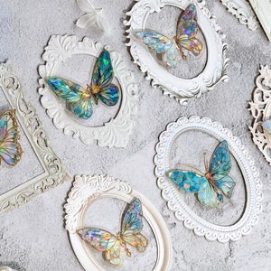 10 Pcs, Embossed Die-cut Vintage Paper Frame, Paper Ephemera, Scrapbook ...