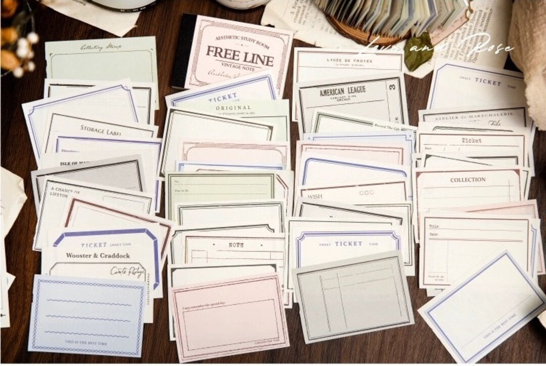 96pcs, Vintage Note Pad, Paper Ephemera Bundle, Scrapbook, Collage ...