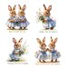 Bunny Clipart PNG Bundle, Friendship Animals, Bunnies Craft Designs ...