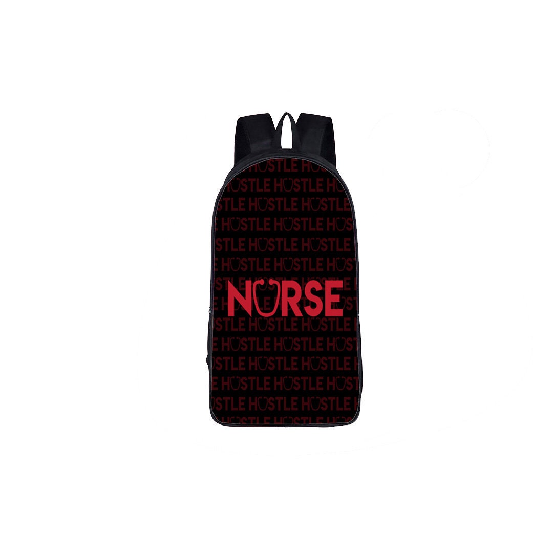 Nurse Hustle Stylish Organizer Backpack, Durable Polyester Bag With ...