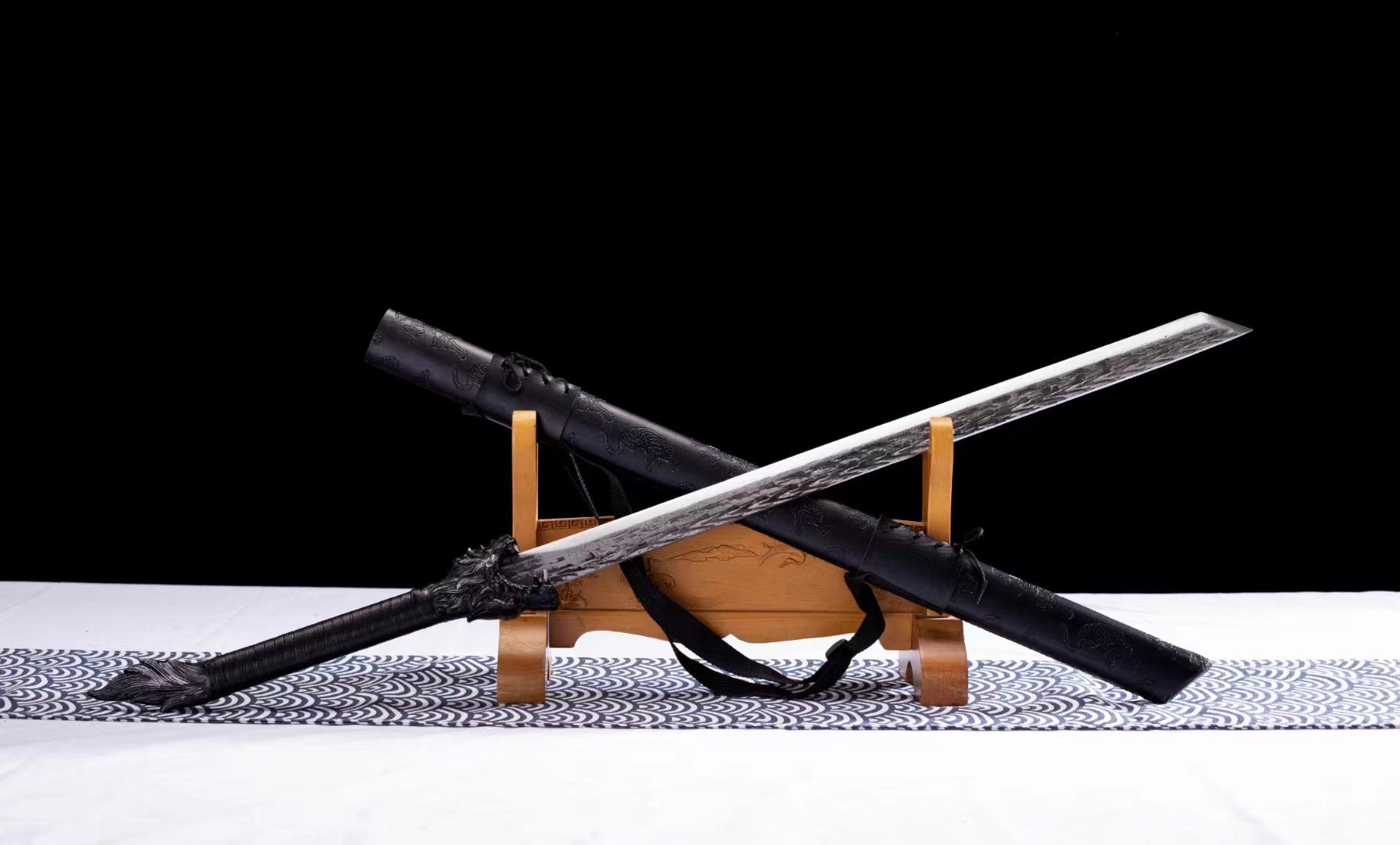 Backpackablesamurai Sword Japanese Katana Handmade Tang - Etsy