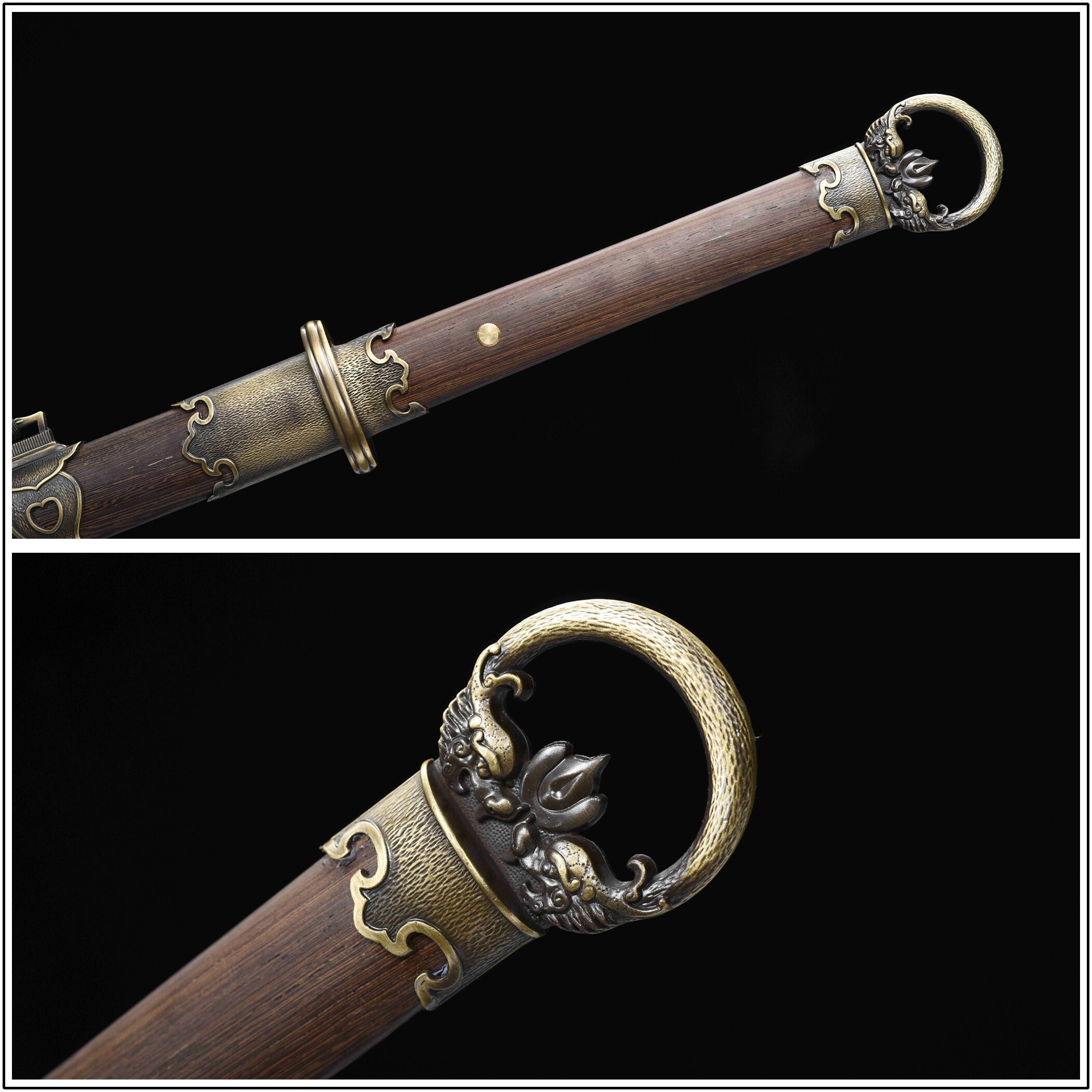 Ring-headed Tang Sword,samurai Sword Katana Real Samurai Sword Straight ...