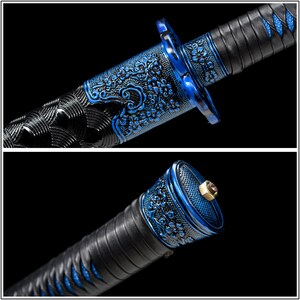 Embroidered Spring Sword Handmade Manganese Steel Full Tang Katana High ...