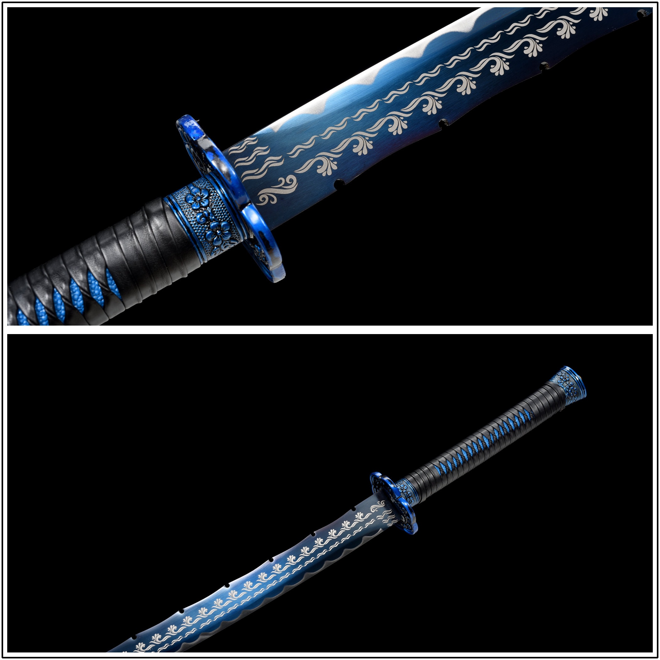 Embroidered Spring Sword Handmade Manganese Steel Full Tang Katana High ...