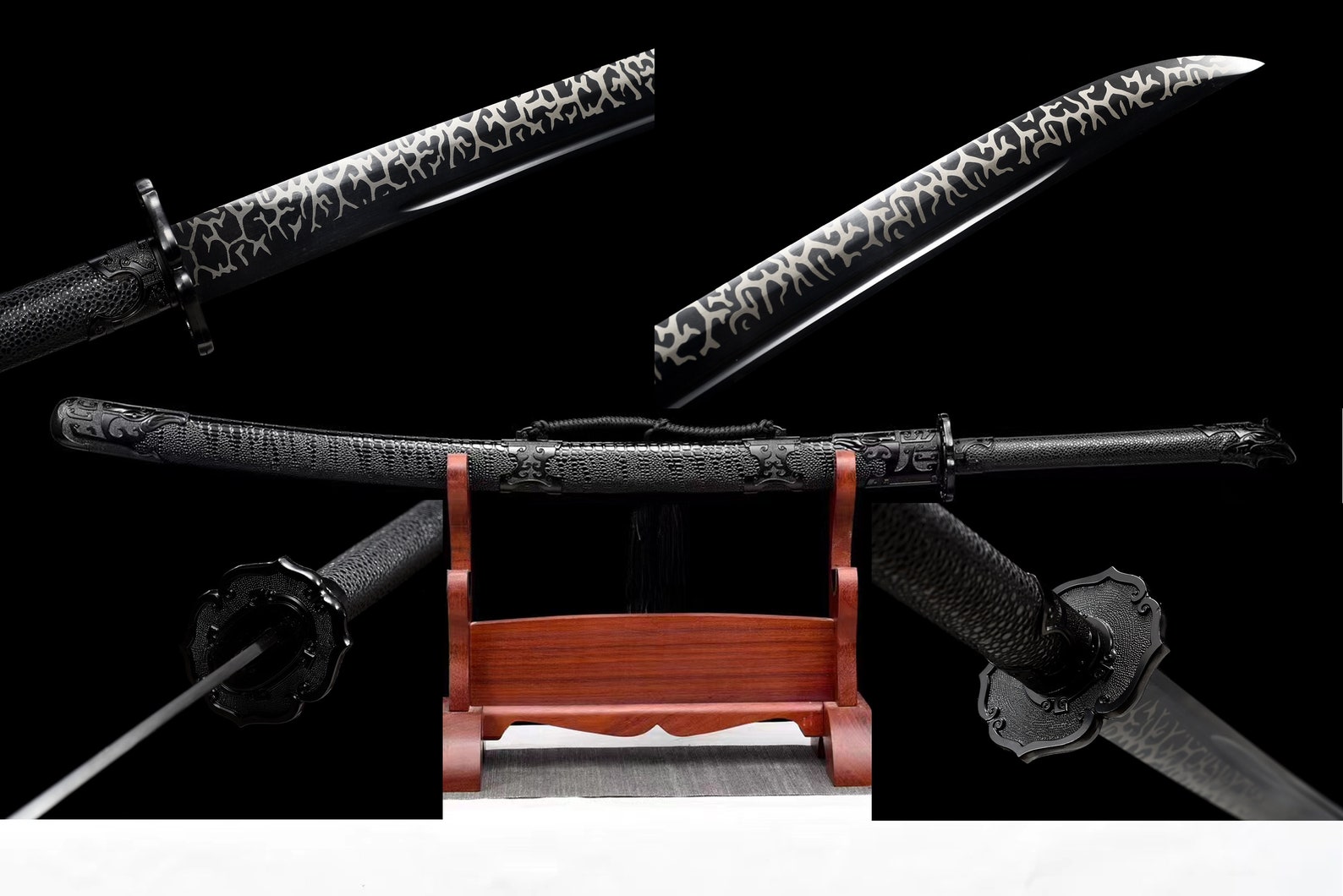 Embroidered Spring Sword,full Tang Samurai Sword Japanese Katana ...