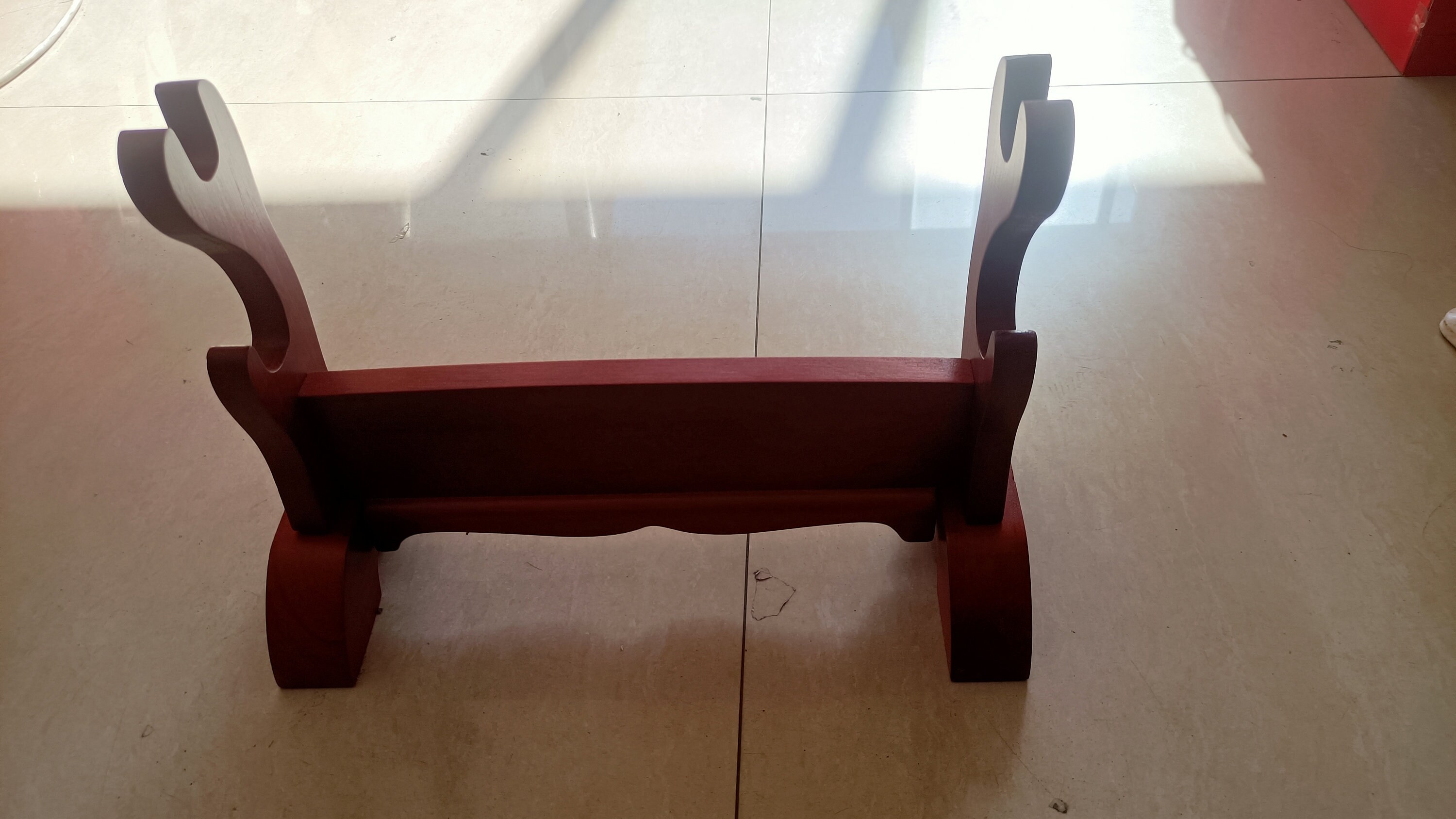 Solid Wood Sword Stand, Sword Stand, Double Warrior Sword Stand ...