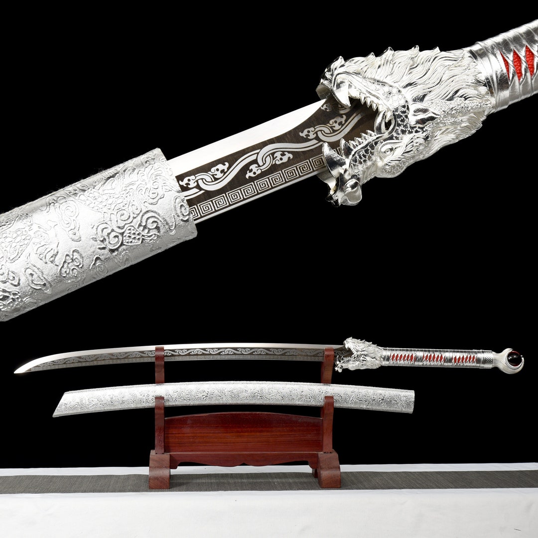 Embroidered Spring Sword,full Tang Samurai Sword Japanese Katana ...