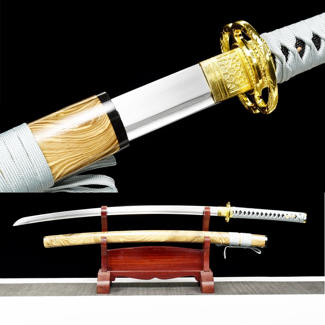 Handmade Full Tang Samurai Sword Japanese Katana, Katana Tang Sword ...