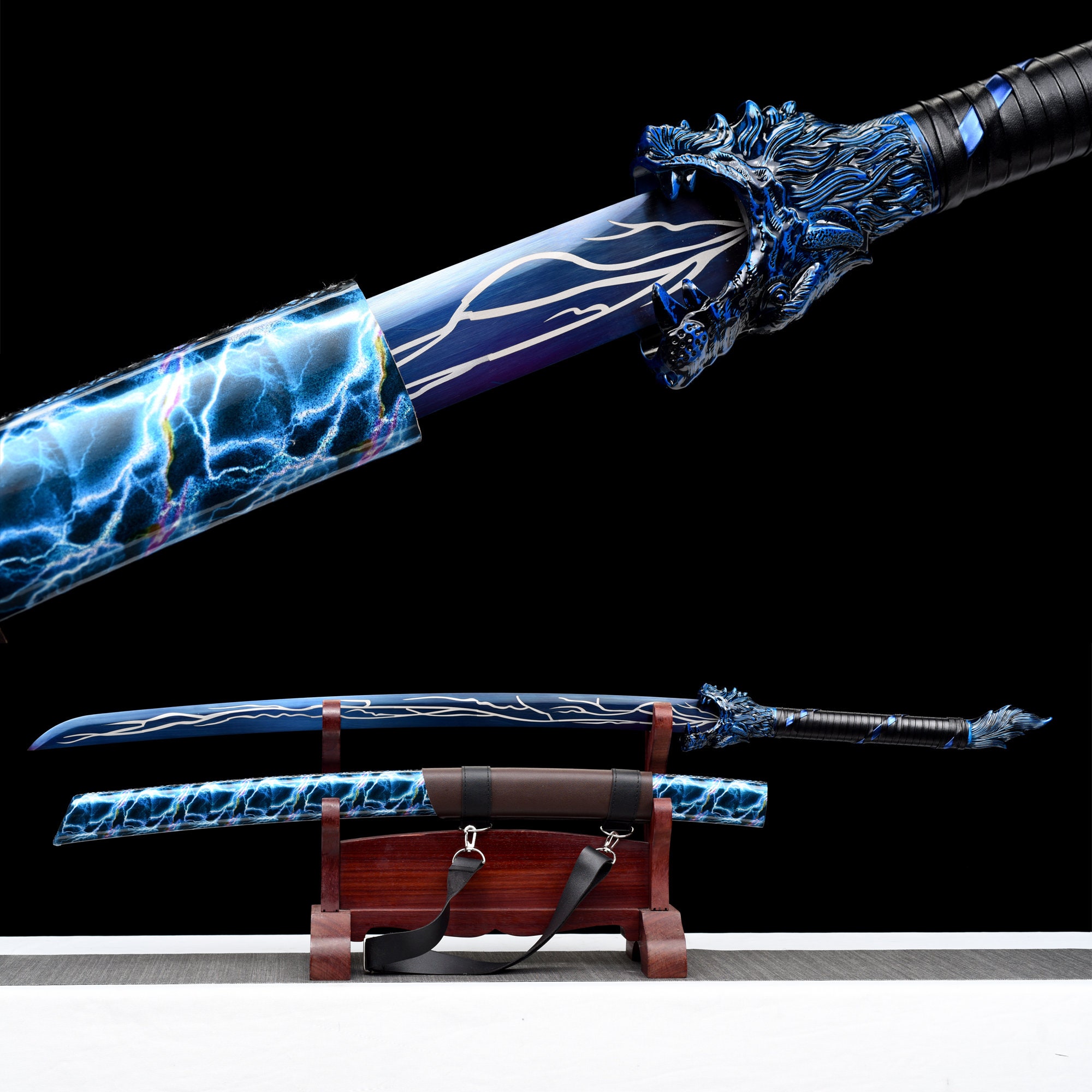 Embroidered Spring Sword,full Tang Samurai Sword Japanese Katana ...