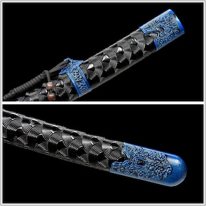 Embroidered Spring Sword Handmade Manganese Steel Full Tang Katana High ...