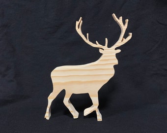 Wood Elk Cut Out - Etsy