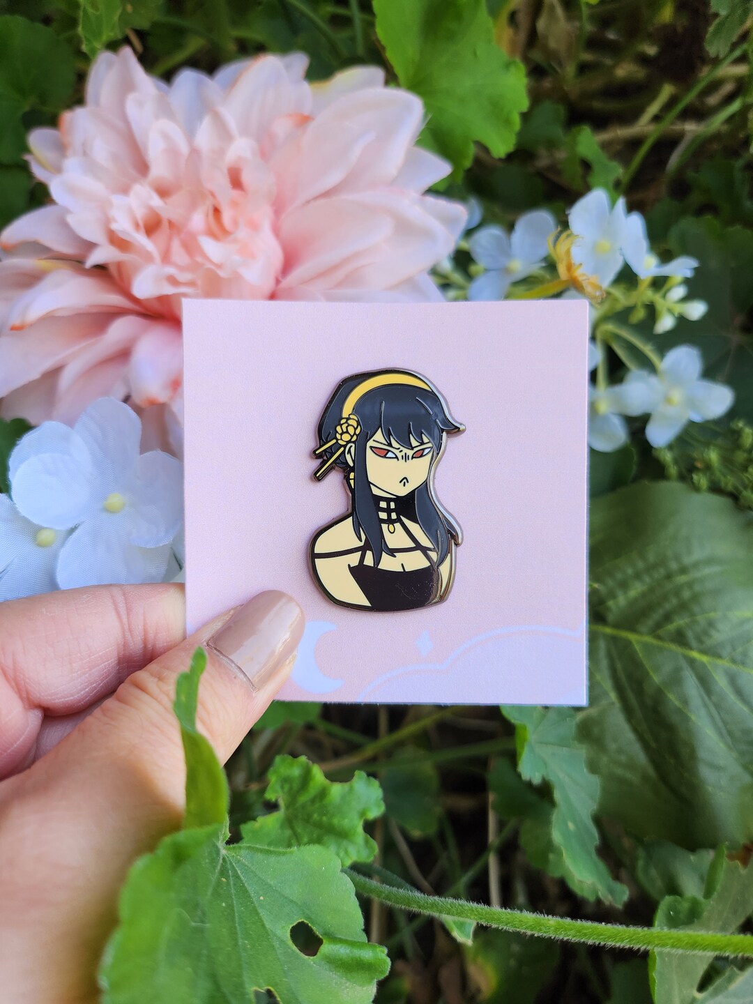 Mothering Anime Enamel Pins Cute Chibi Anime Characters Black Nickel ...