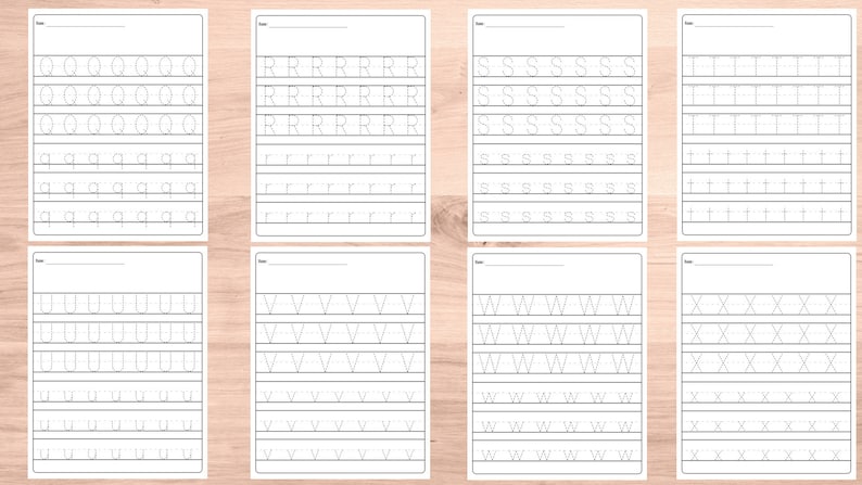 26 Printable Alphabet Upper and Lower Case | Letters Tracing Worksheets ...