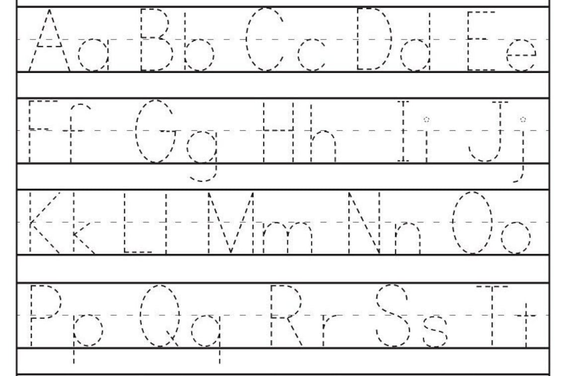 26 Printable Alphabet Upper and Lower Case | Letters Tracing Worksheets ...