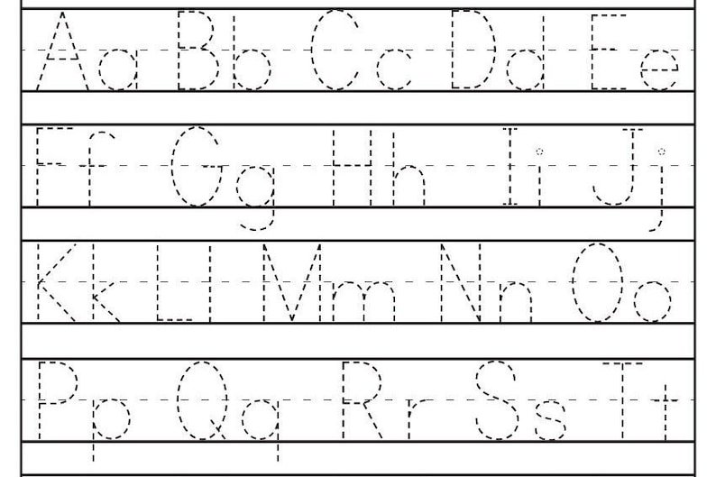 26 Printable Alphabet Upper and Lower Case | Letters Tracing Worksheets ...