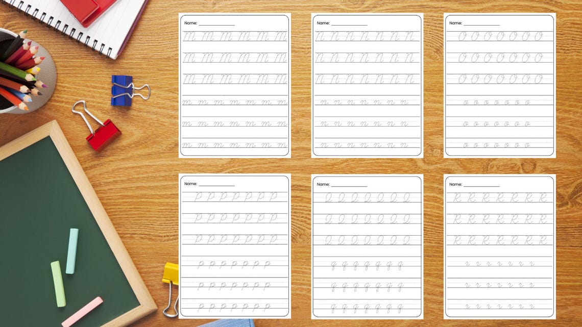 26 Printable Cursive Alphabet Upper and Lower Case | Letters Tracing ...