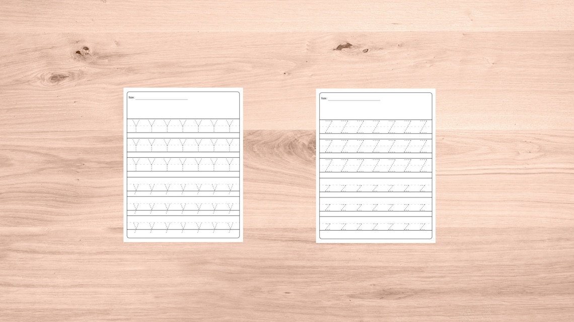 26 Printable Alphabet Upper and Lower Case | Letters Tracing Worksheets ...