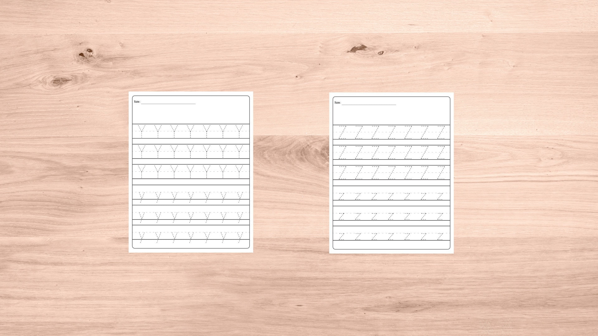 26 Printable Alphabet Upper and Lower Case | Letters Tracing Worksheets ...