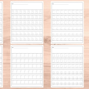 26 Printable Alphabet Upper and Lower Case | Letters Tracing Worksheets ...