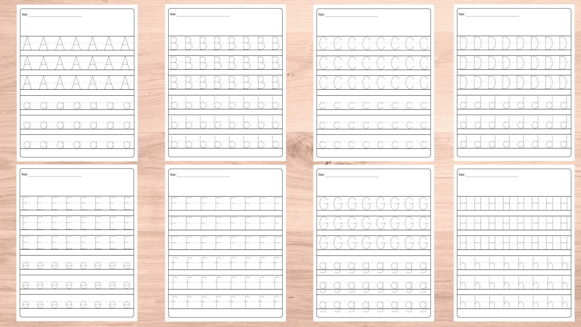 26 Printable Alphabet Upper and Lower Case | Letters Tracing Worksheets ...
