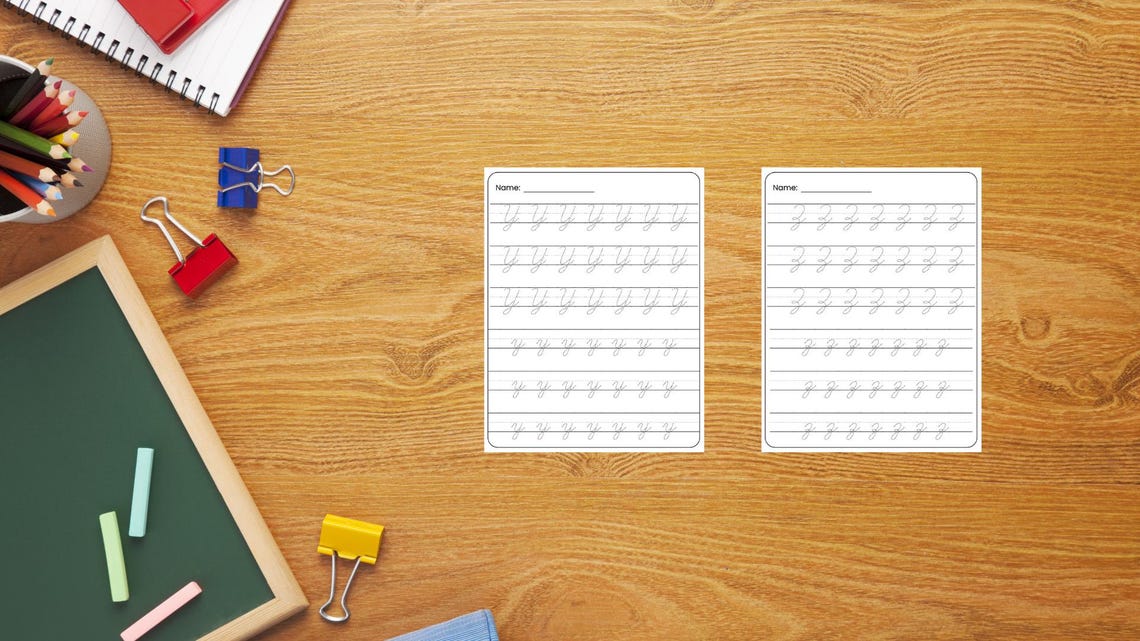 26 Printable Cursive Alphabet Upper and Lower Case | Letters Tracing ...