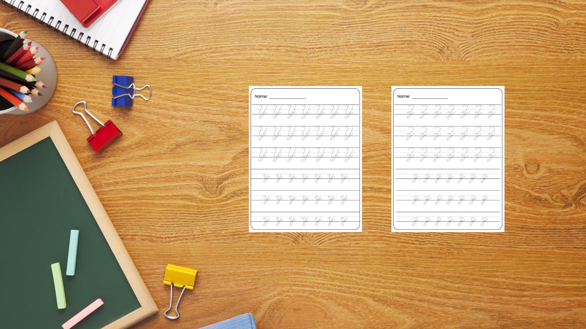 26 Printable Cursive Alphabet Upper and Lower Case | Letters Tracing ...