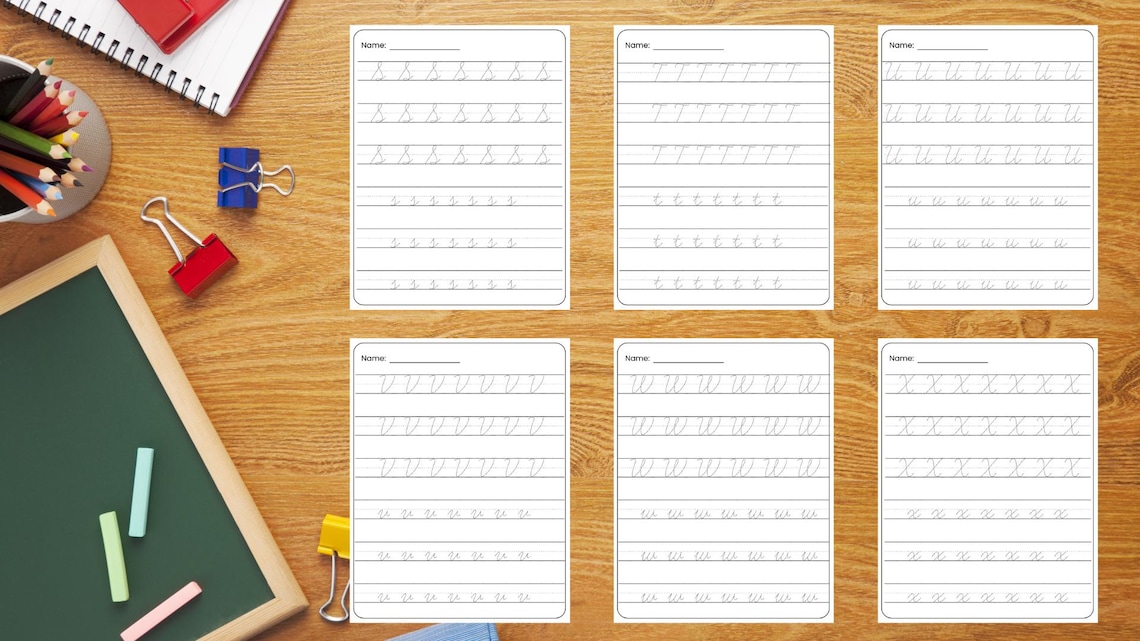 26 Printable Cursive Alphabet Upper and Lower Case | Letters Tracing ...