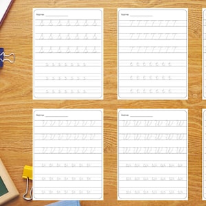 26 Printable Cursive Alphabet Upper and Lower Case | Letters Tracing ...