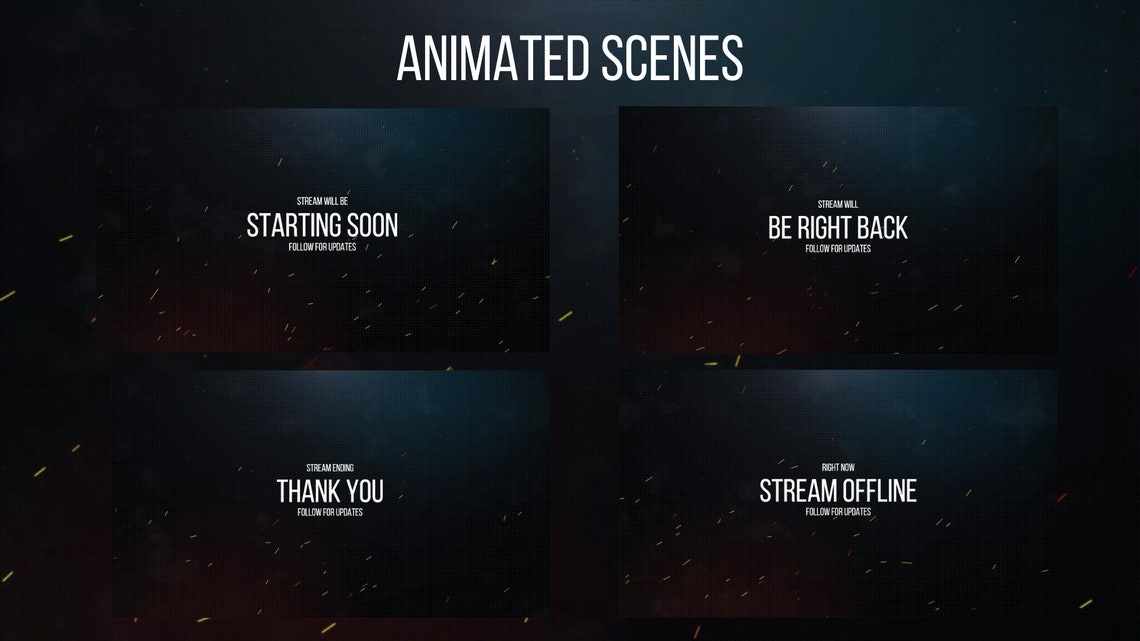 Dark Mode Animated Embers Twitch Overlay / Aesthetic & Unique ...