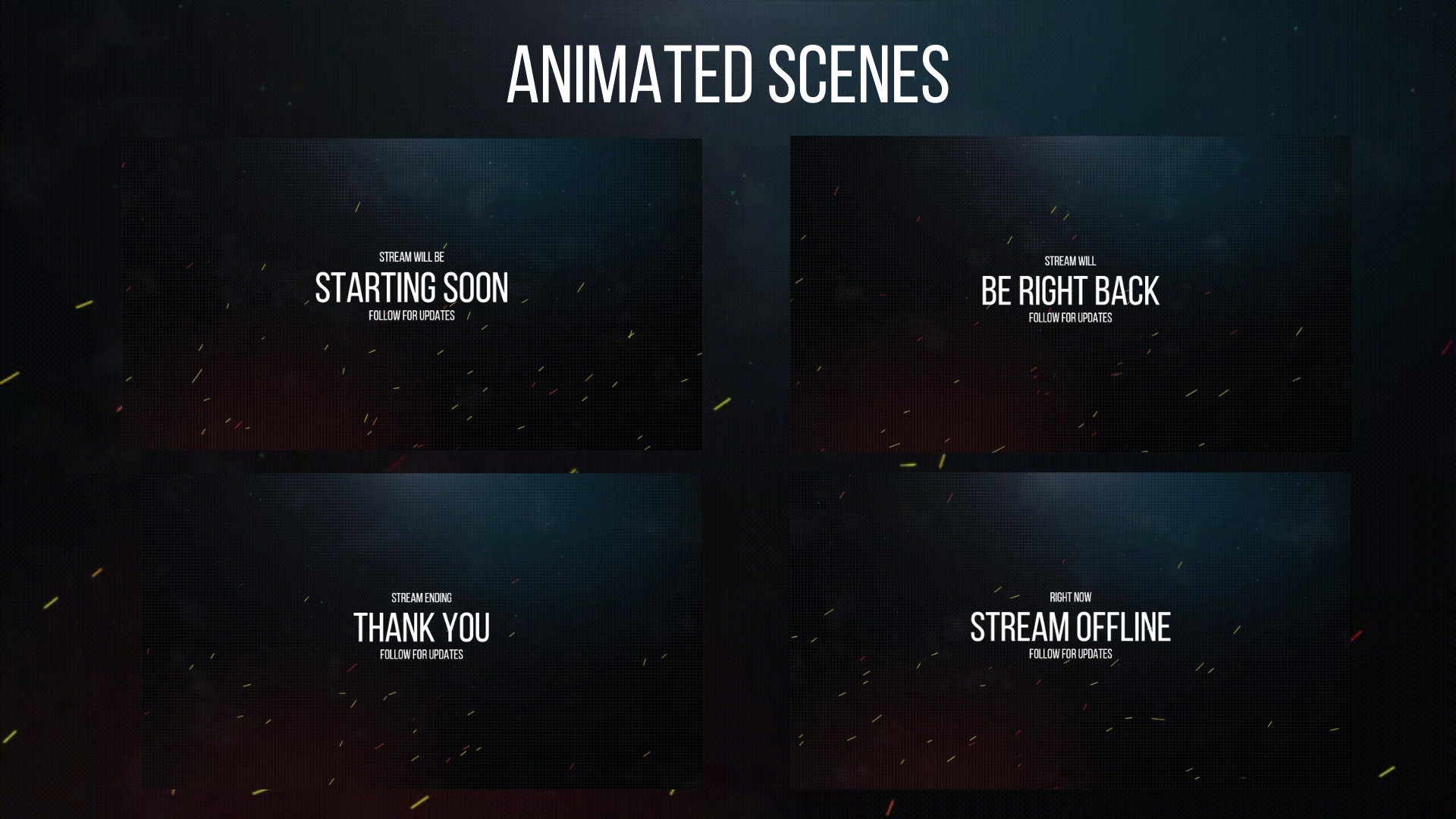 Dark Mode Animated Embers Twitch Overlay / Aesthetic & Unique ...