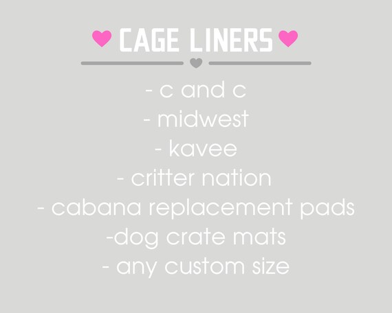 Cage Liners custom Sizes c&c midwest kavee critter - Etsy